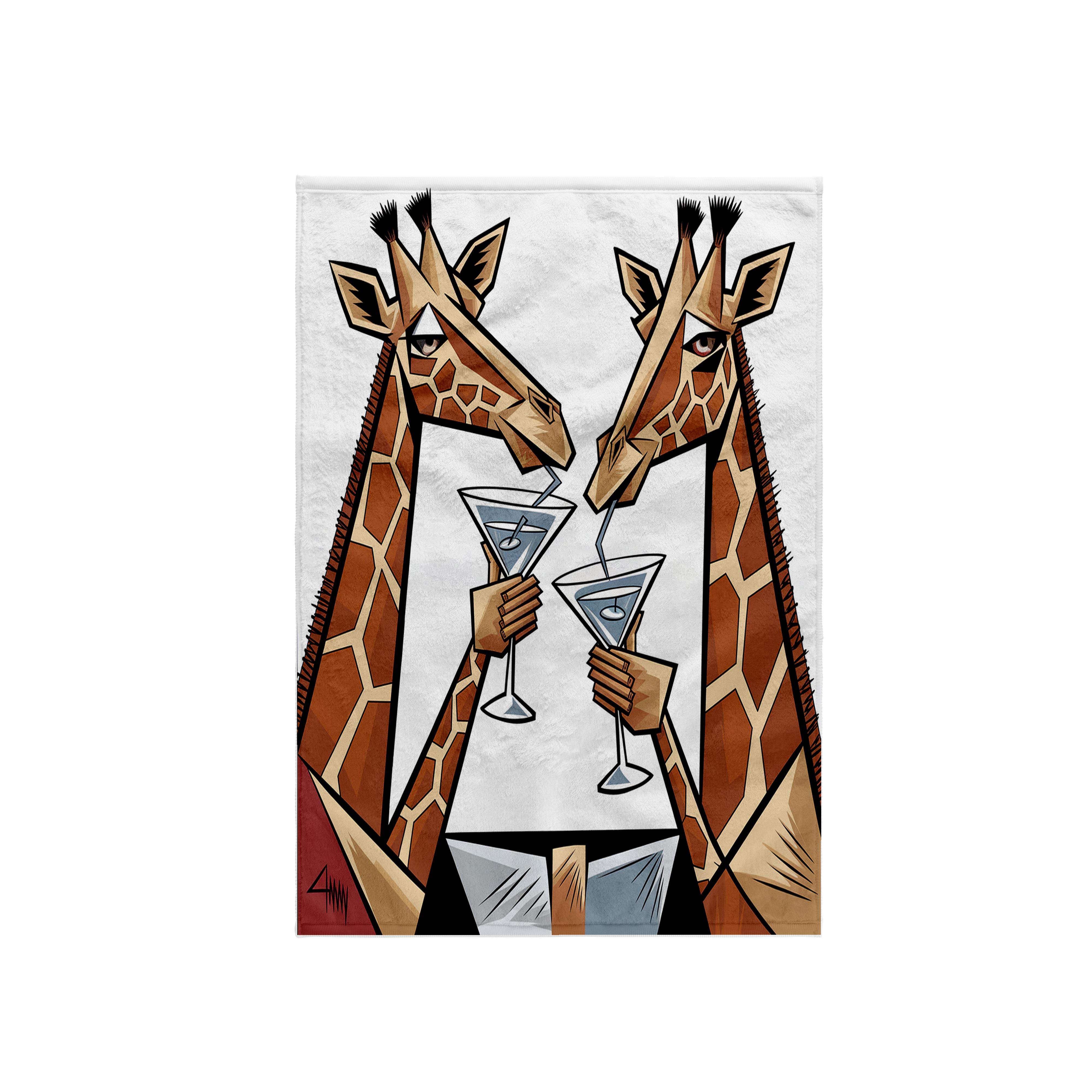 3dRose, Funny Cute Cool Giraffes Drinking Martinis Jungle Animal ...