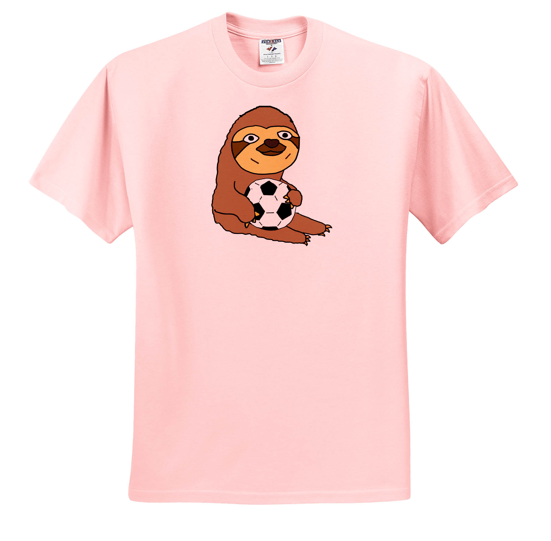 3dRose, Silly funny Sloth Playing Soccer Cartoon, T-Shirt | eBay